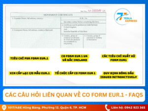 CO Form EUR 1 là gì giải đáp TẤT TẦN TẬT về CO EUR Form