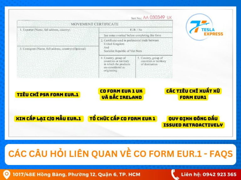 CO Form EUR 1 là gì giải đáp TẤT TẦN TẬT về CO EUR Form