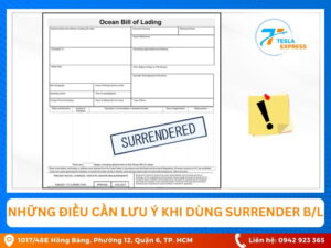 Nắm rõ vận đơn điện giao hàng Surrender Bill là gì 2025