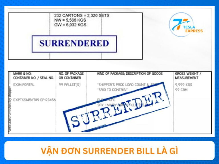 Nắm rõ vận đơn điện giao hàng Surrender Bill là gì 2025